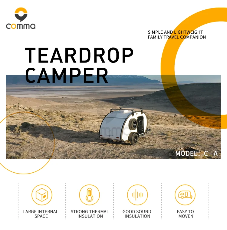 OTR Comma Teardrop Camper - Lightweight Smart Caravan Body