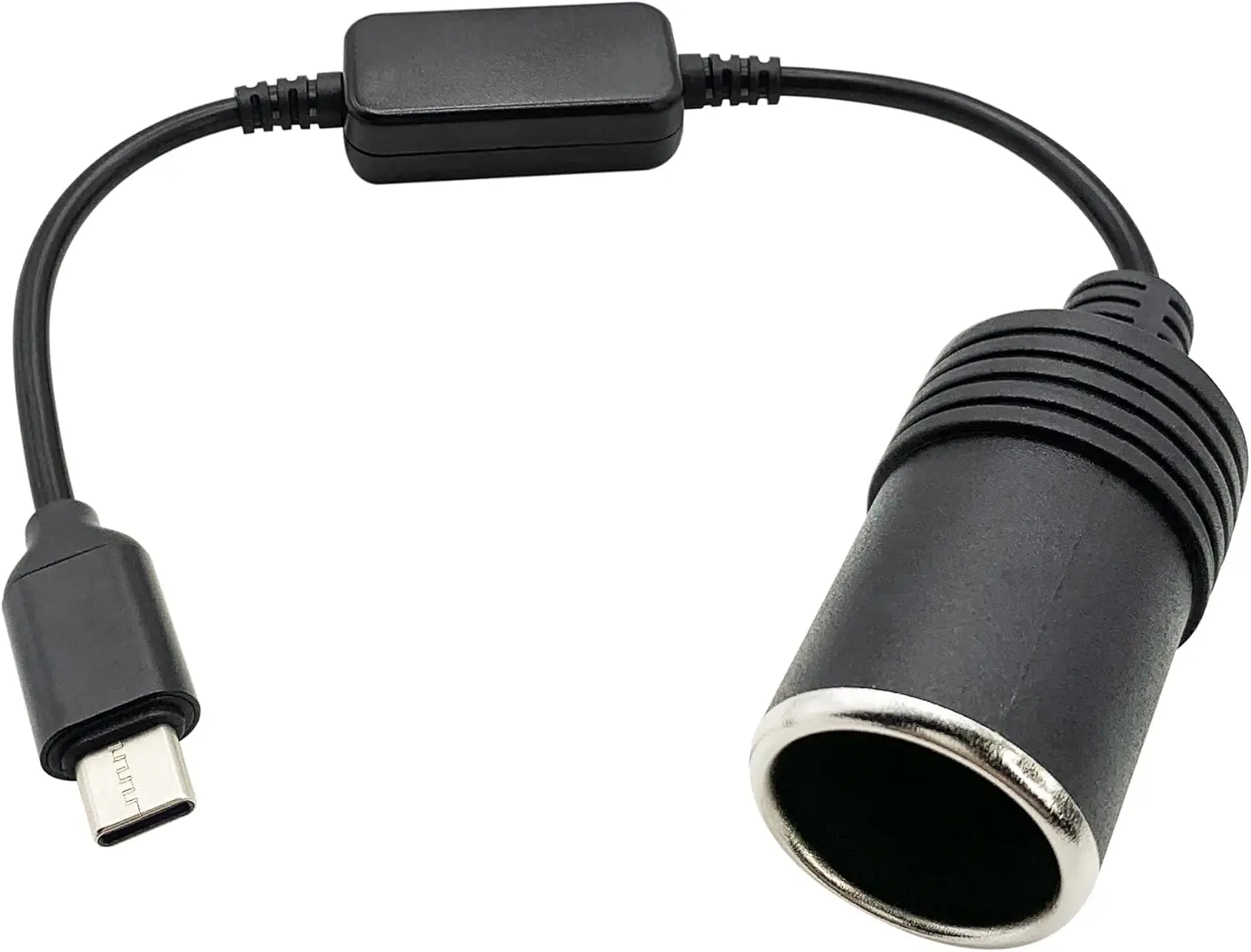 USB Type c Cigarette Lighter Adapter USB a Male to 12V Car Cigarette Lighter Socket Female Converter Cable