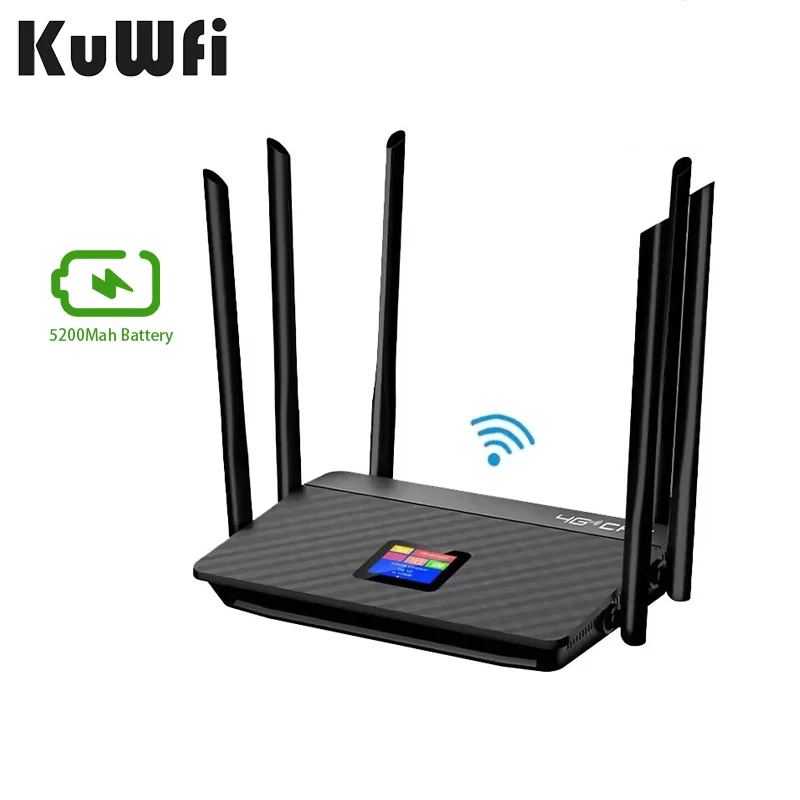 OEM KuWFi 150Mbps 2.4ghz indoor wireless 4g router battery 10users ...
