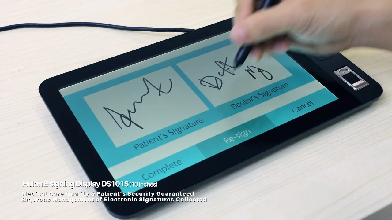 Huion 10-zoll-e-signing-pad Ds101s Original-handschrift Tafel Signature Tablet Bank Krankenhaus ...