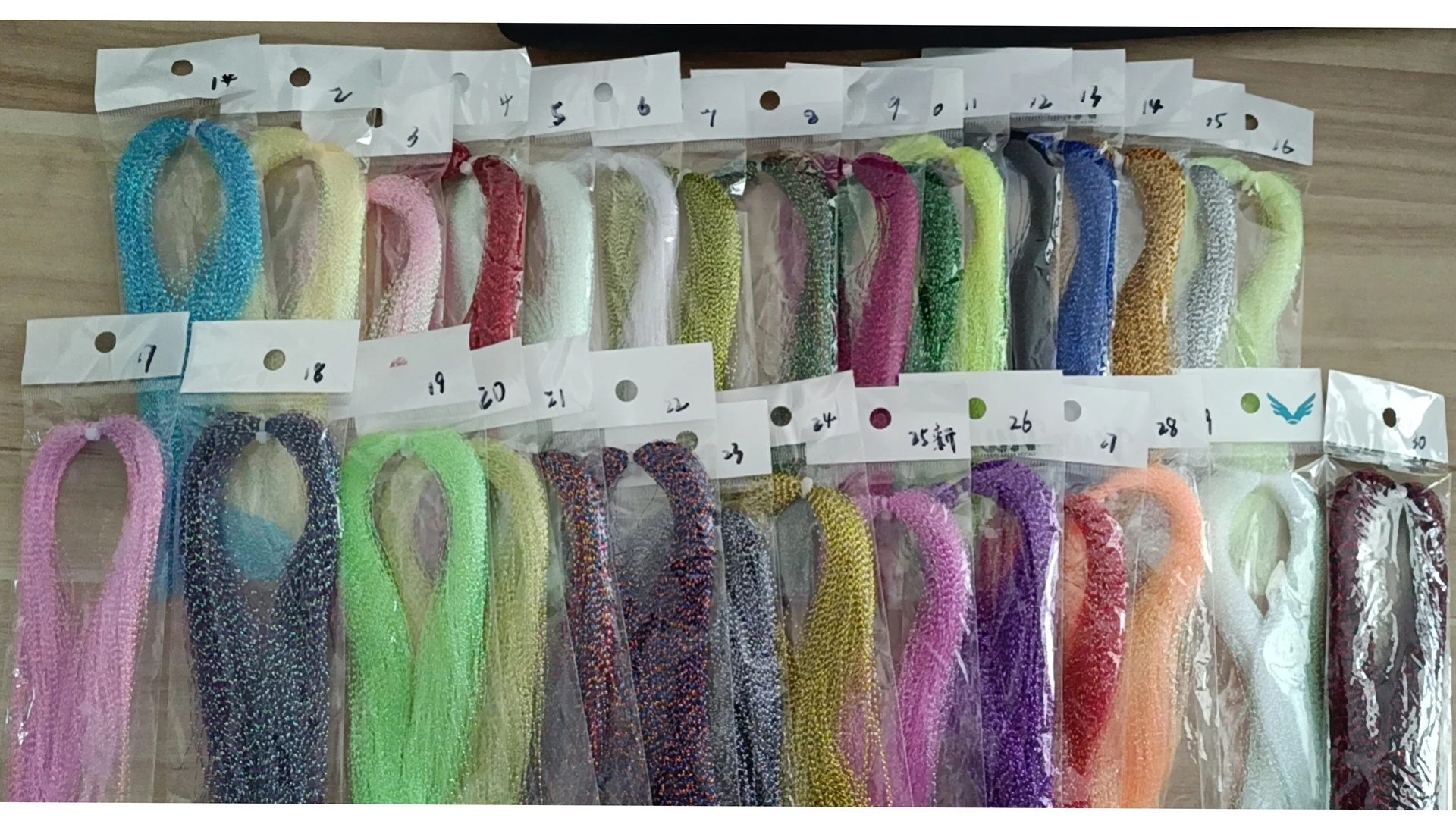 29 Colors Fly Tying Poly Flash Twisted Crystal Flashabou Krystal Flash ...