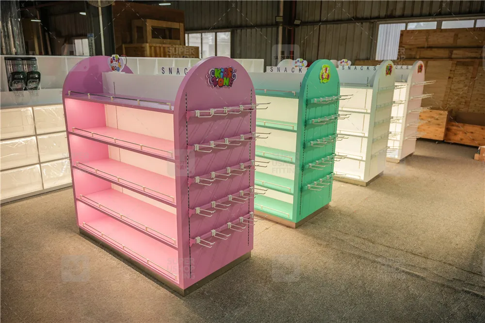 Custom Colorful Snack Shop Decorations Pink Christmas Candy Canes ...