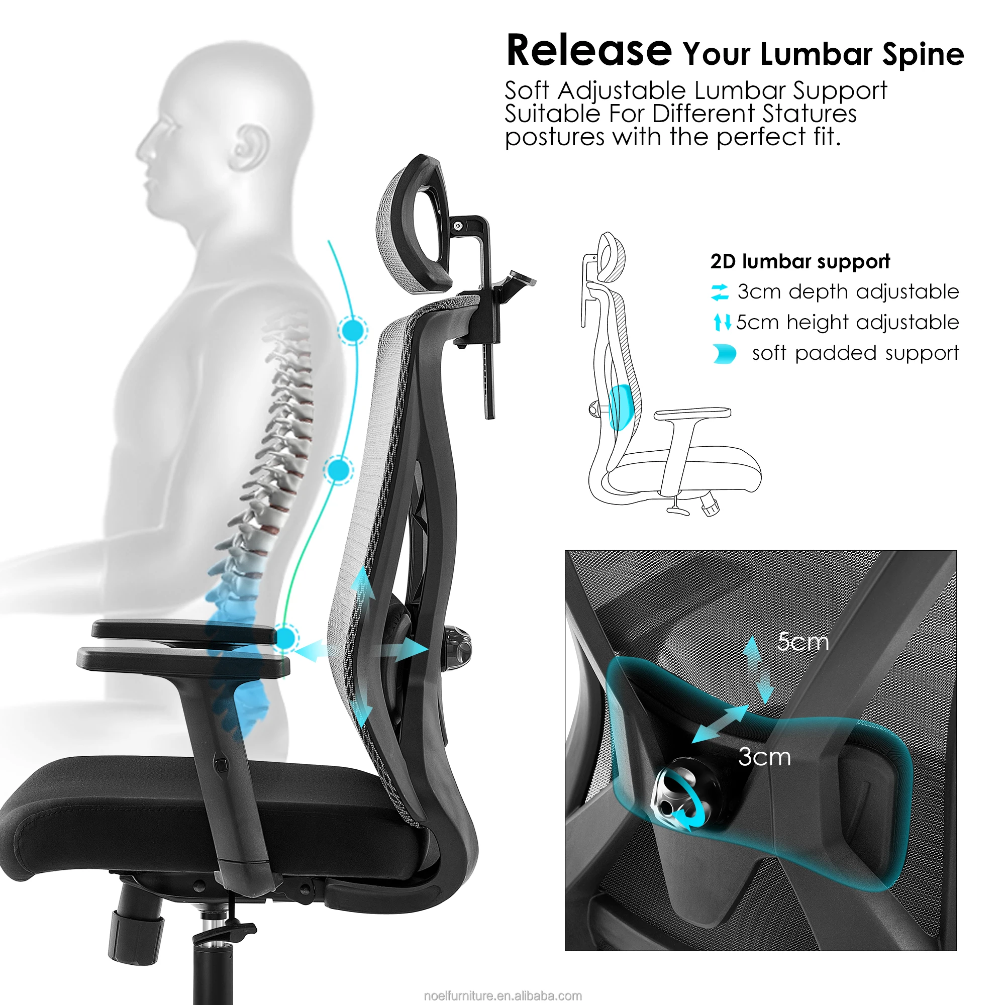 Saddle Seat Perfect Backrest Adjustable Computer Office Chair For ...