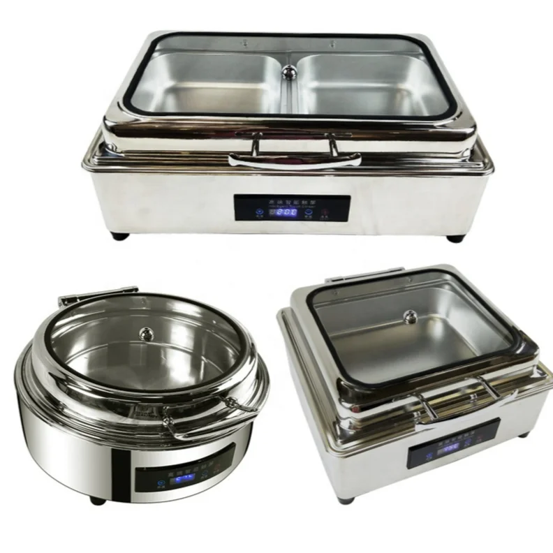 Modern Stainless Steel Chafing Dish Set With Electric Or Fuel Heater ...