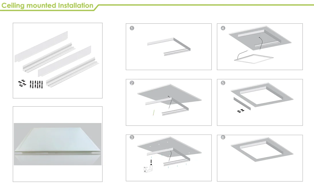 Banqcn Flat Backlit LED Panel Light - Efficient Office Lighting
