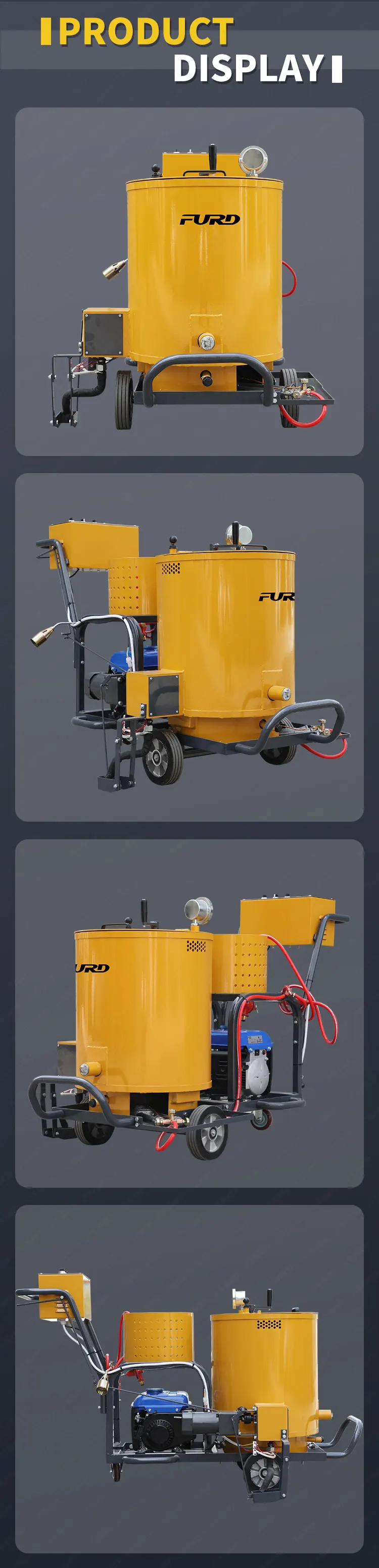 60L Asphalt Crack Sealing Machine Pavement pothole filler Asphalt glue ...