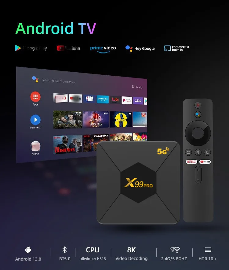 X99 PRO Smart Box - Premium TV Experience with Android 13.0
