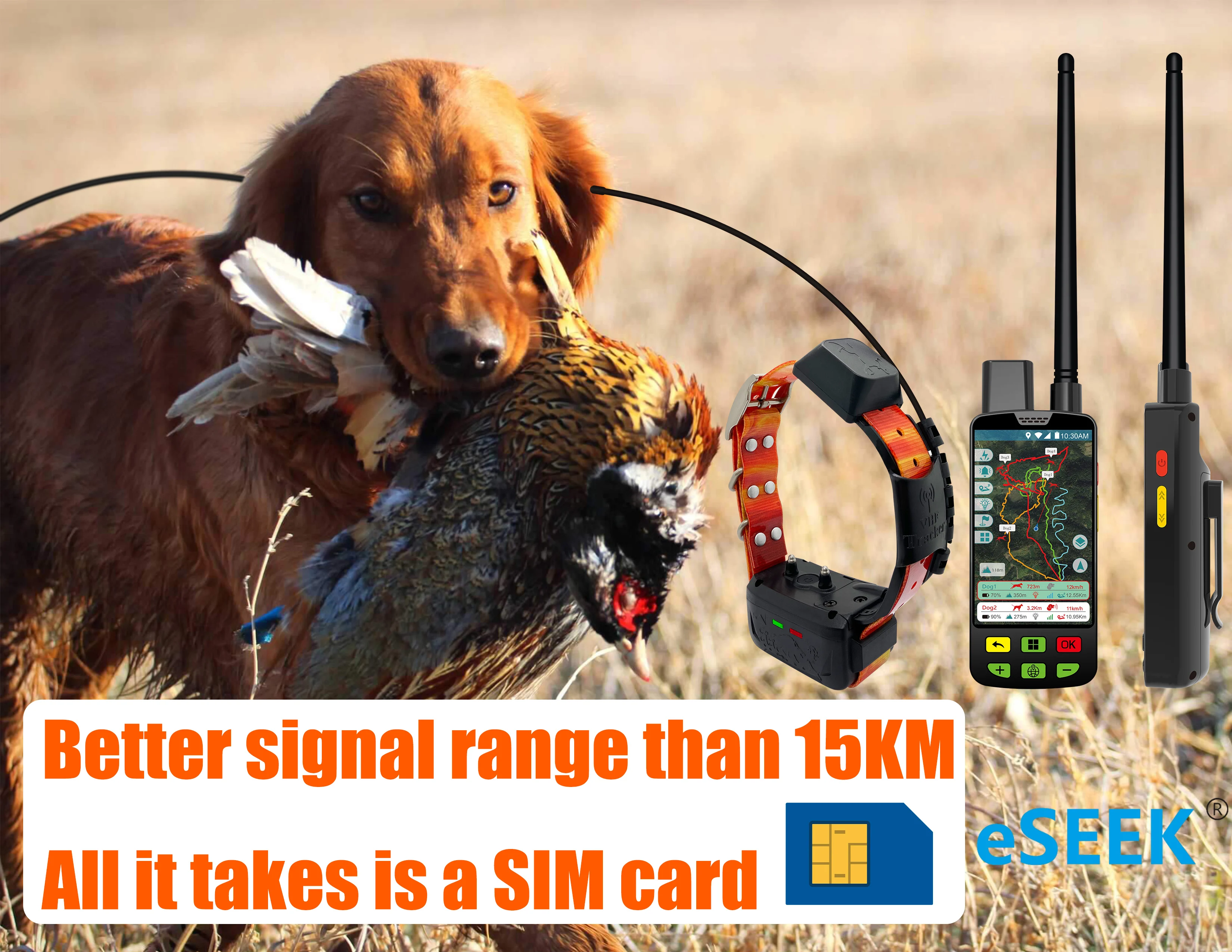Hound Hunting Dog Tracker Collar with Advanced GPS