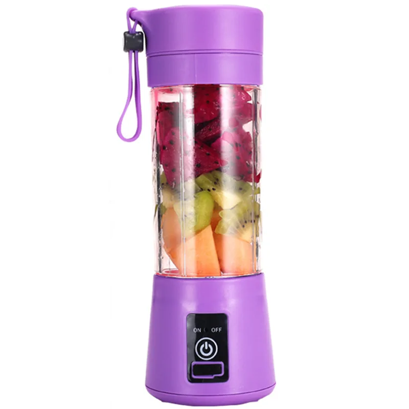 Electric Personal Use Mini Blender Home Usb 6 Blades Juicer Cup Machine ...