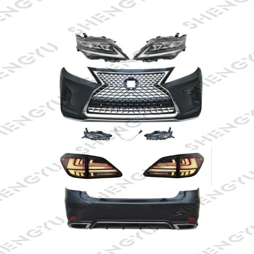 Car Body Kit Front Bumper With Grille Rear Bumper Auto Lamps For Lexus ...