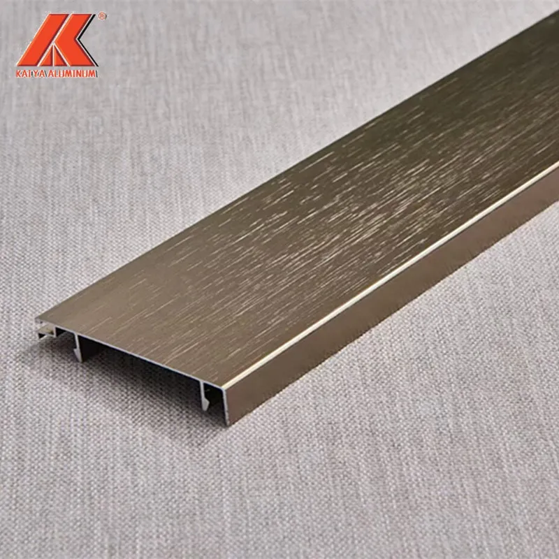Brushed Gold Aluminium Skirting Board - Durable & Stylish
