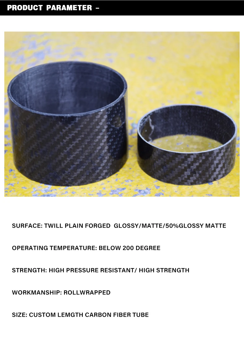 Carbon Fiber Round Tube Roll Wrapped High Quality - Buy Carbon Fiber ...