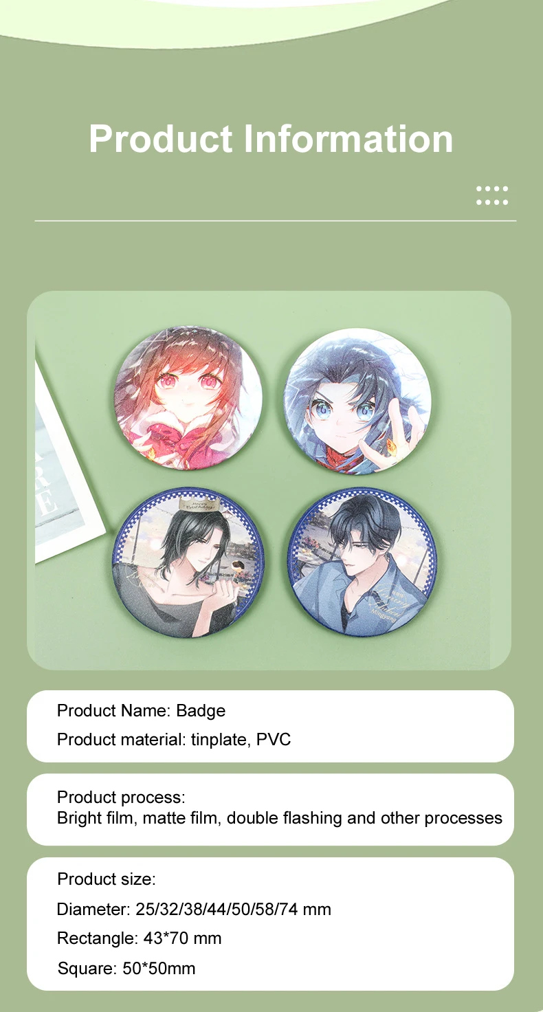 High Quality Control Anime Button Badge Custom Button Badge Promotional ...
