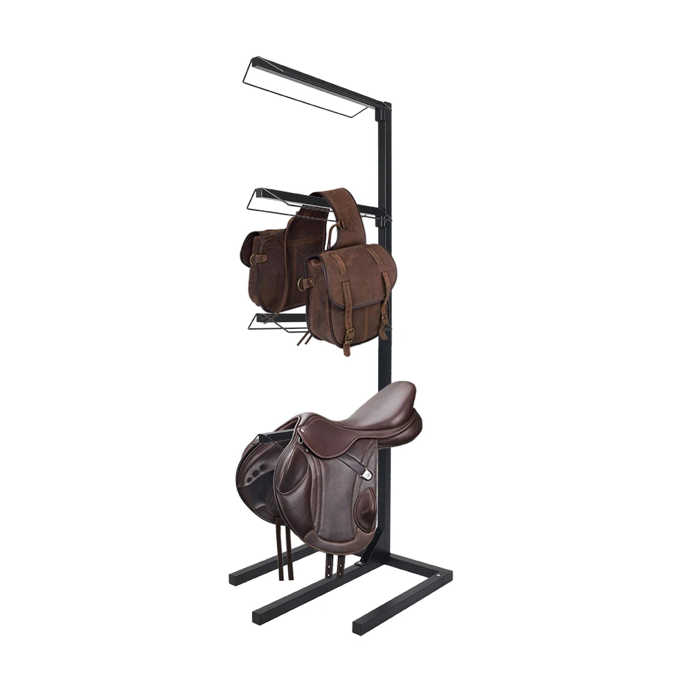 4 Tier Horse Saddle Rack - Durable Metal Storage Solution
