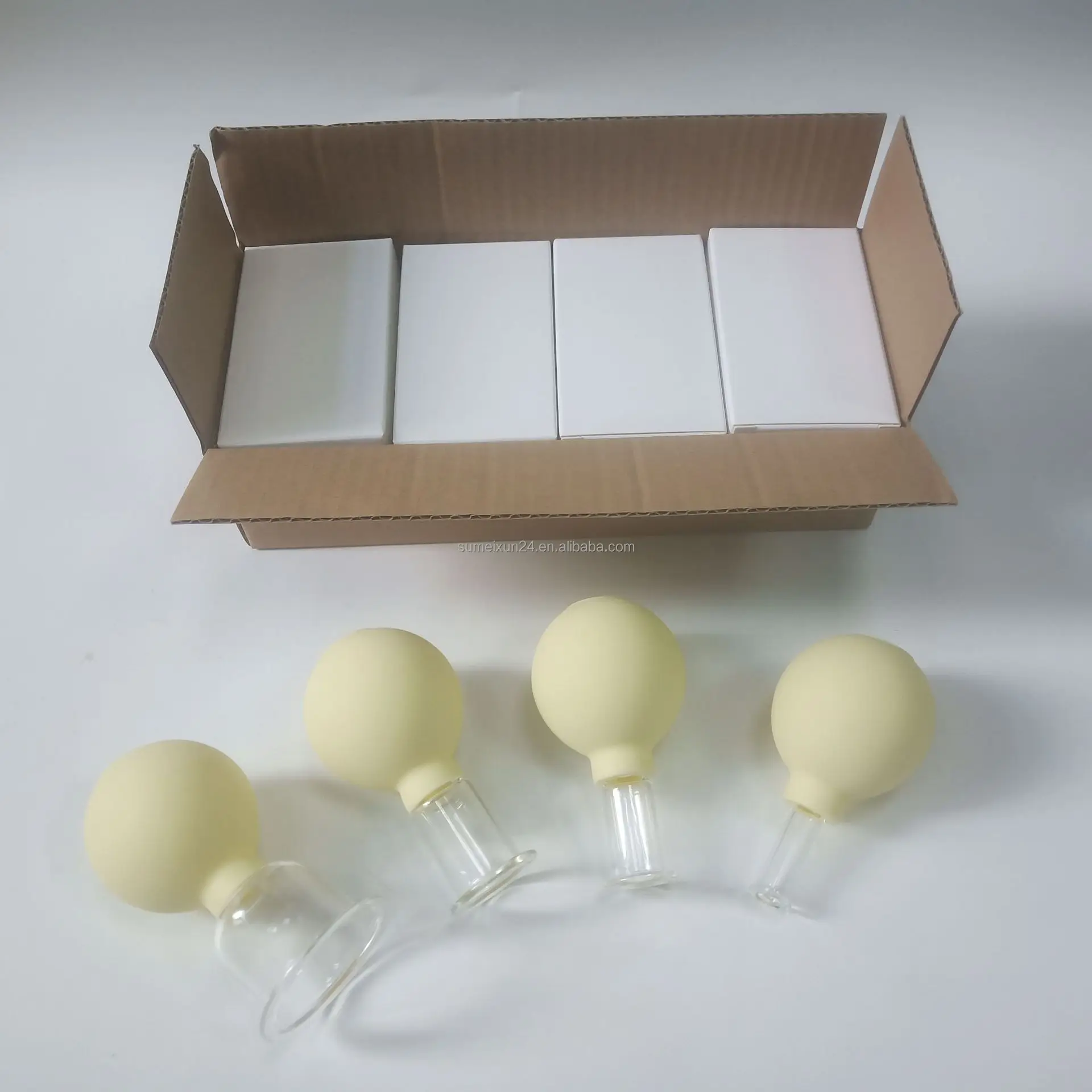 4 Pc Glass Cupping Set - Facial Massage & Antirheumatic