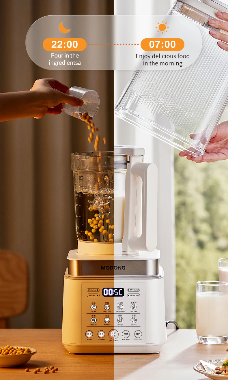 Fast Soy Milk Maker Blender with No-Soak Beans & Low Noise