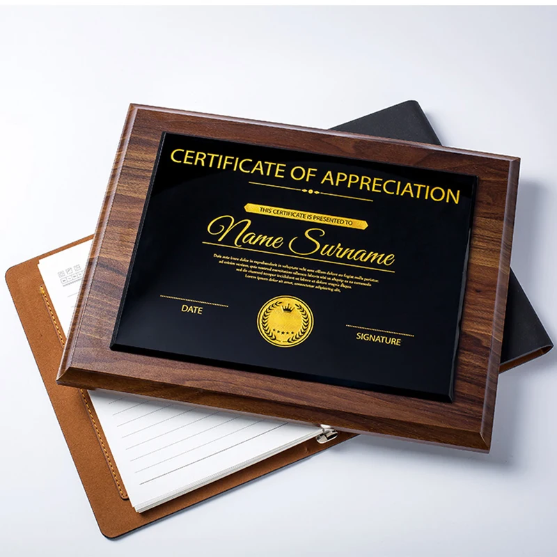 Personalized Wood Engraved Award Plaque - Recognition Service
