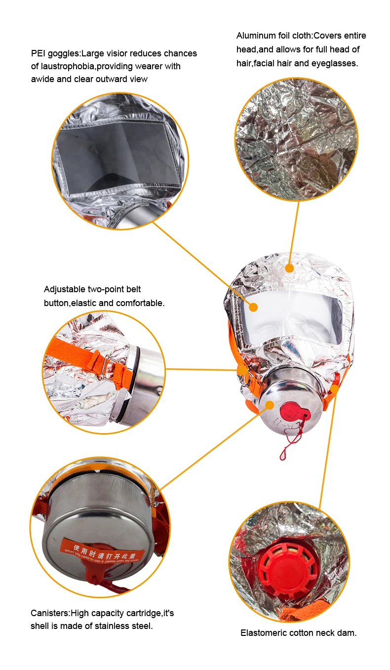 Self-Life-Saving Respirator Lifesaving Firefighter Protective Smoke ...