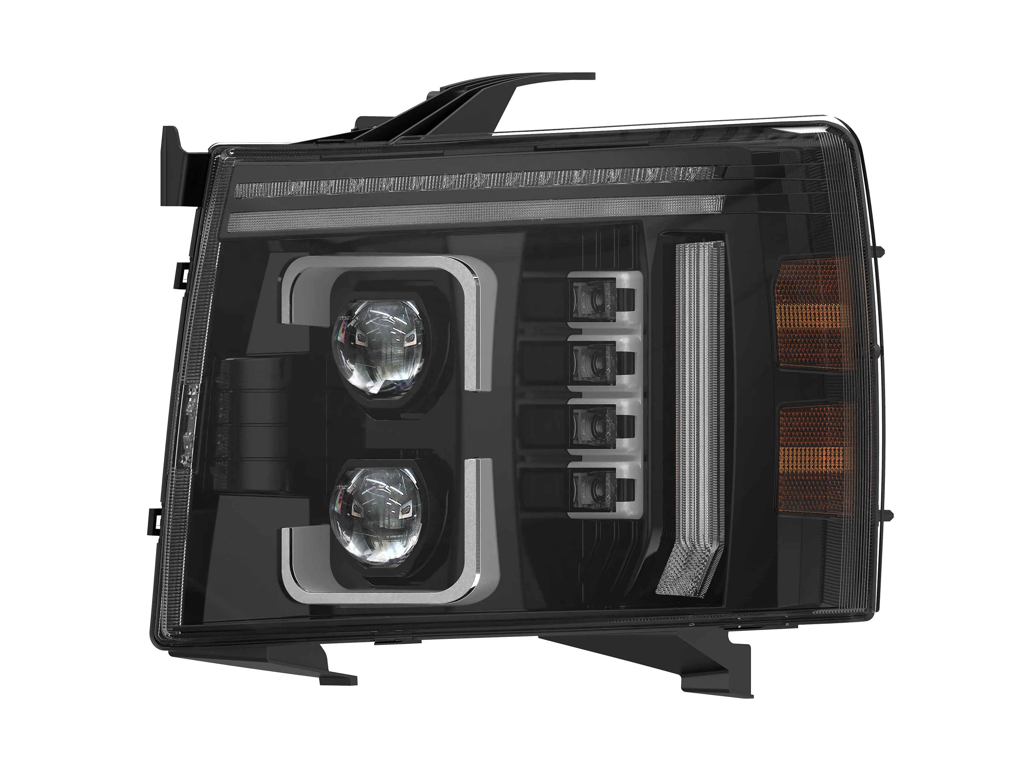 MorSun White Amber Halo D0T LED Headlight For 07 13 Chevrolet Silverado High Low Beam headlamp DRL Turn signal Lights