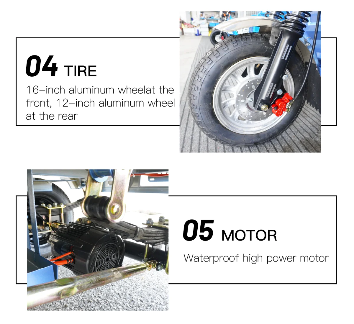 EU Warehouse EEC 2000w 3-wheel ABS Electric Cargo Tricycle Trunk with ...