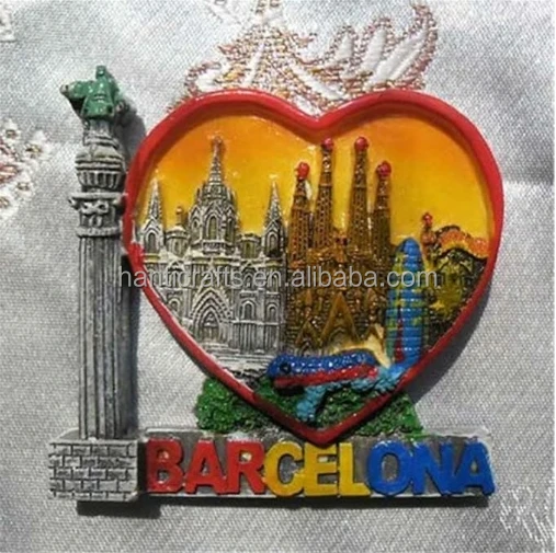 Resin 3d Barcelona Spanish Refrigerator Magnet Handmade Magnet Crafts ...