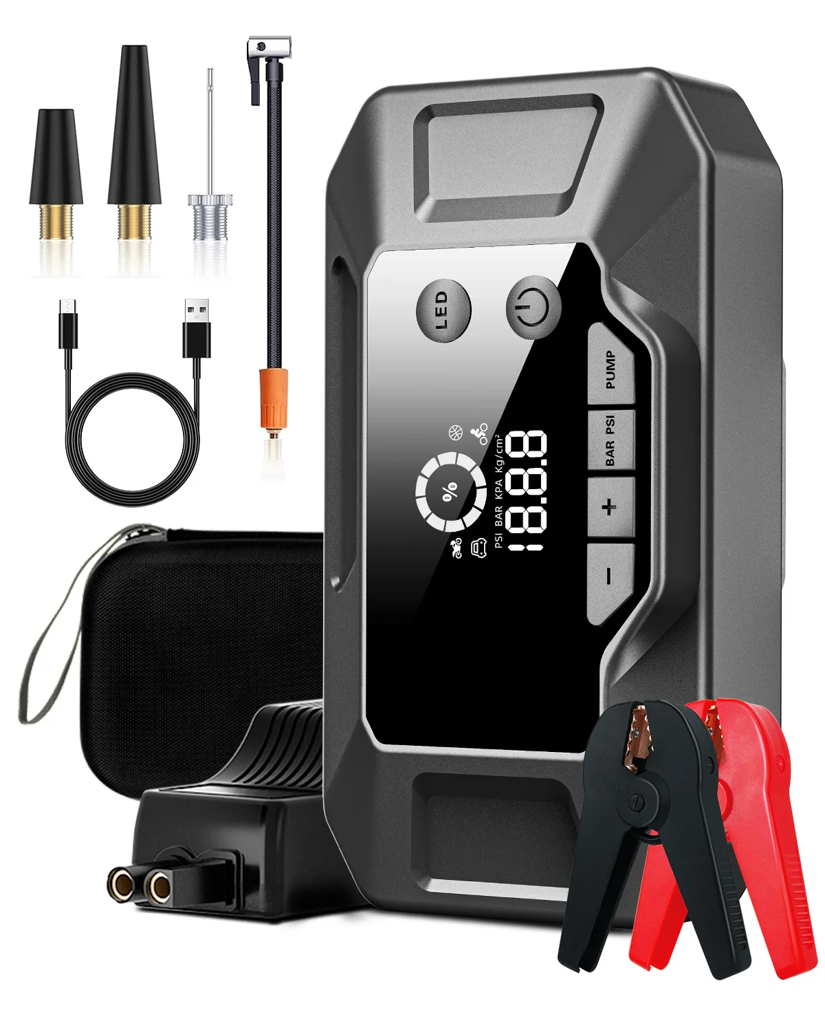 Portable 20000 mah super jumper battery pack car booster lithium power ...