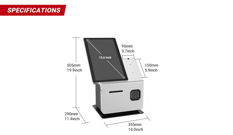 Cash Register Wins OS Supermarket Machine All in One Touch Screen 15.6 ...