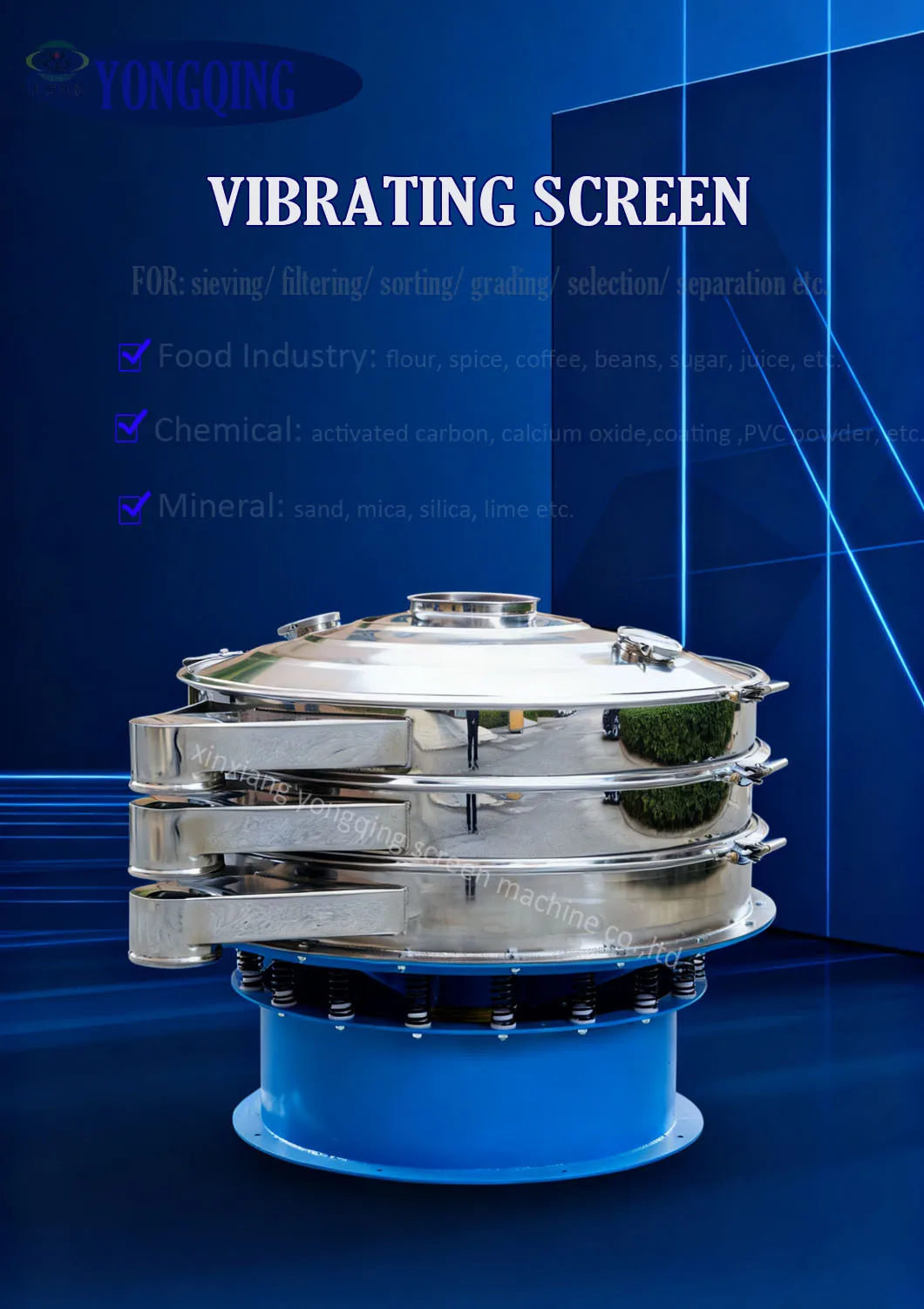 SUS304 Vibrating Sieve for Chinese Medicine Powder Sieving