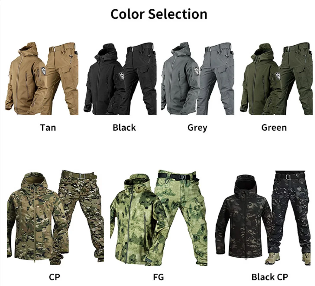 Tactical Track Suit Men's Outdoor Autumn and Winter Fleece