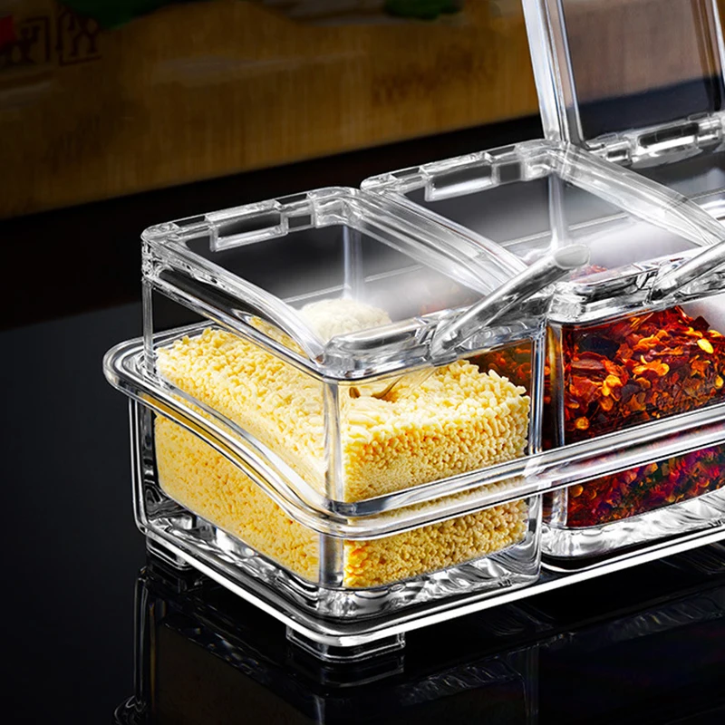 Hot Selling Kitchen Supplies 4 Pieces Transparent Clamshell Acrylic ...