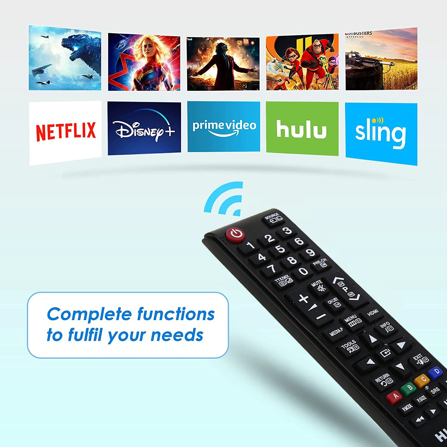 HUAYU TV Remote Control - AA59-00786A for Samsung 3D Smart LED LCD TV