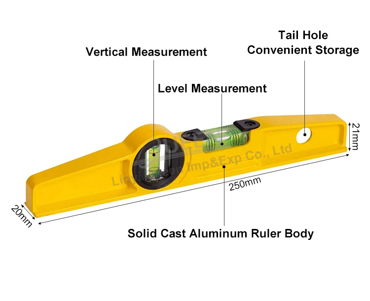 Aluminium Magnetic Scaffold Level 250mm Heavy Duty Cast Spirit Levels ...