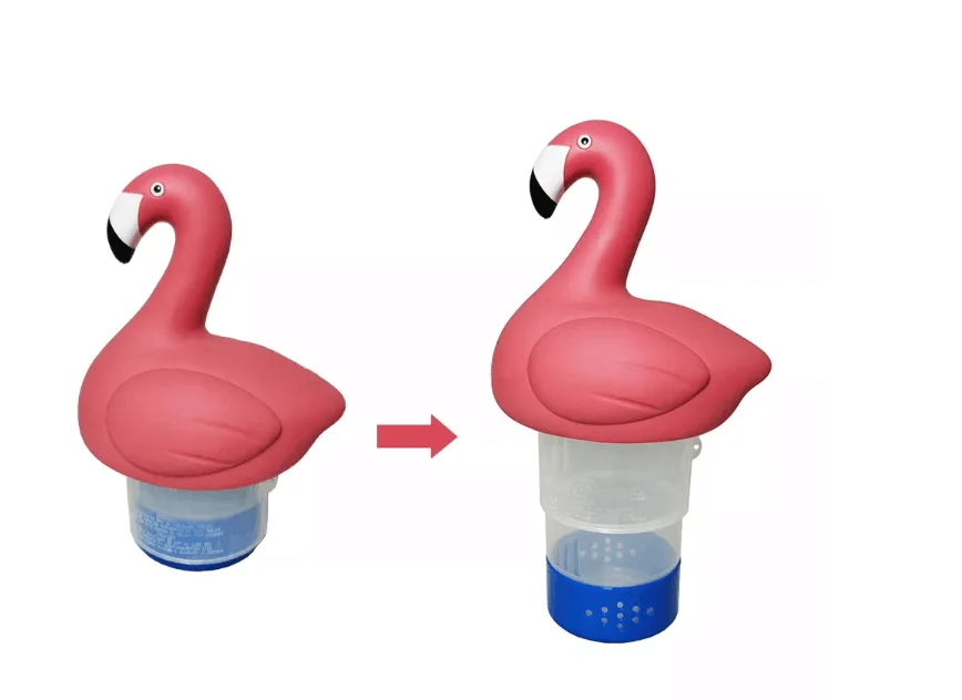 Flamingo Style Pool Chemical Dispenser Pool Chlorine Dispenser Floating ...