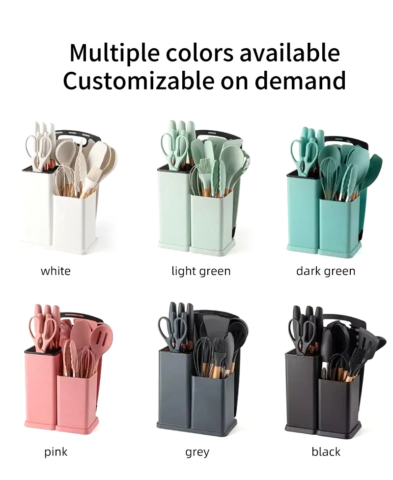 19Pcs/Set High Quality Kitchen Utensil Set With Wooden Handle and ...