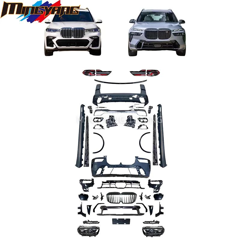 Old To New Car Accessories 2023 Style G07 X7 Lci Bodykit Grille Front Lip Led Headlights ...