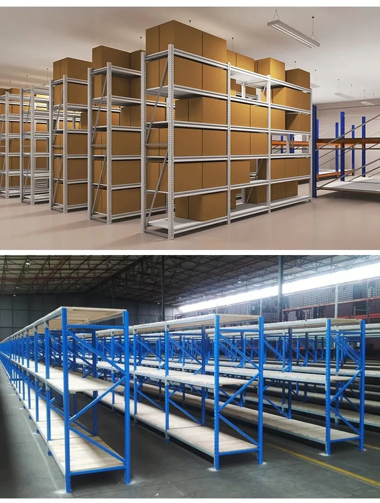 Knocked-Down Steel Shelf Boltless Storage Racks Industrial Metal Rack ...