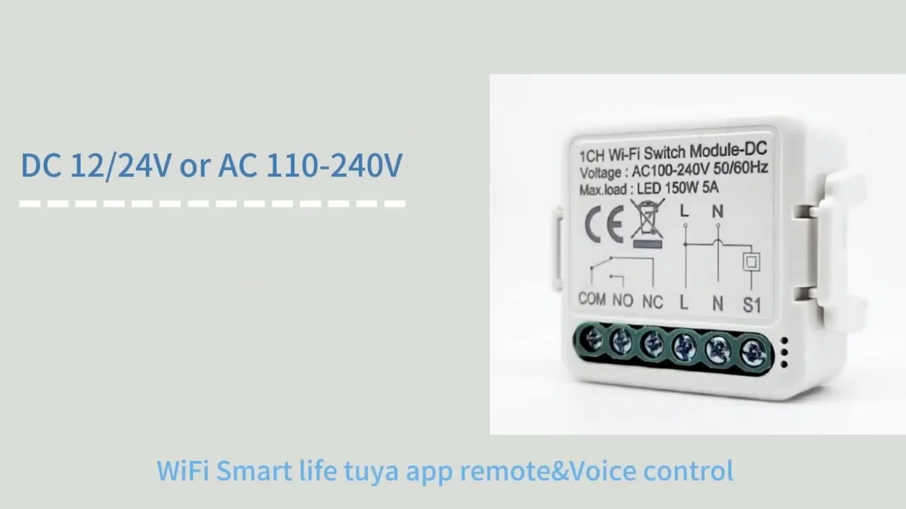 Smart Wifi Dry Contact Wall Switch Module Relay Input Ac 100v-240v Out ...