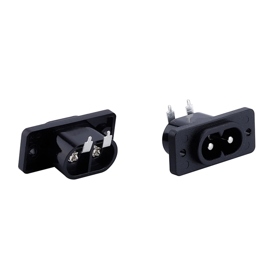 Black 3 Pin Iec320 C6 Inlet Plug Power Socket Ac 250v 2.5a - Buy Ac ...