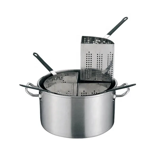 Stainless Steel Pasta Cooker Pasta Cooking Pot Set With 4 Strainer and ...