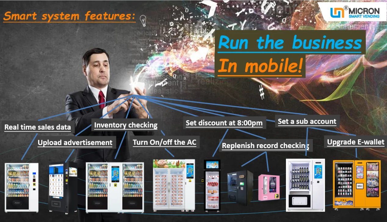 High Tech Combo Vending Machine Snacks Locker Smart Vending Machine ...