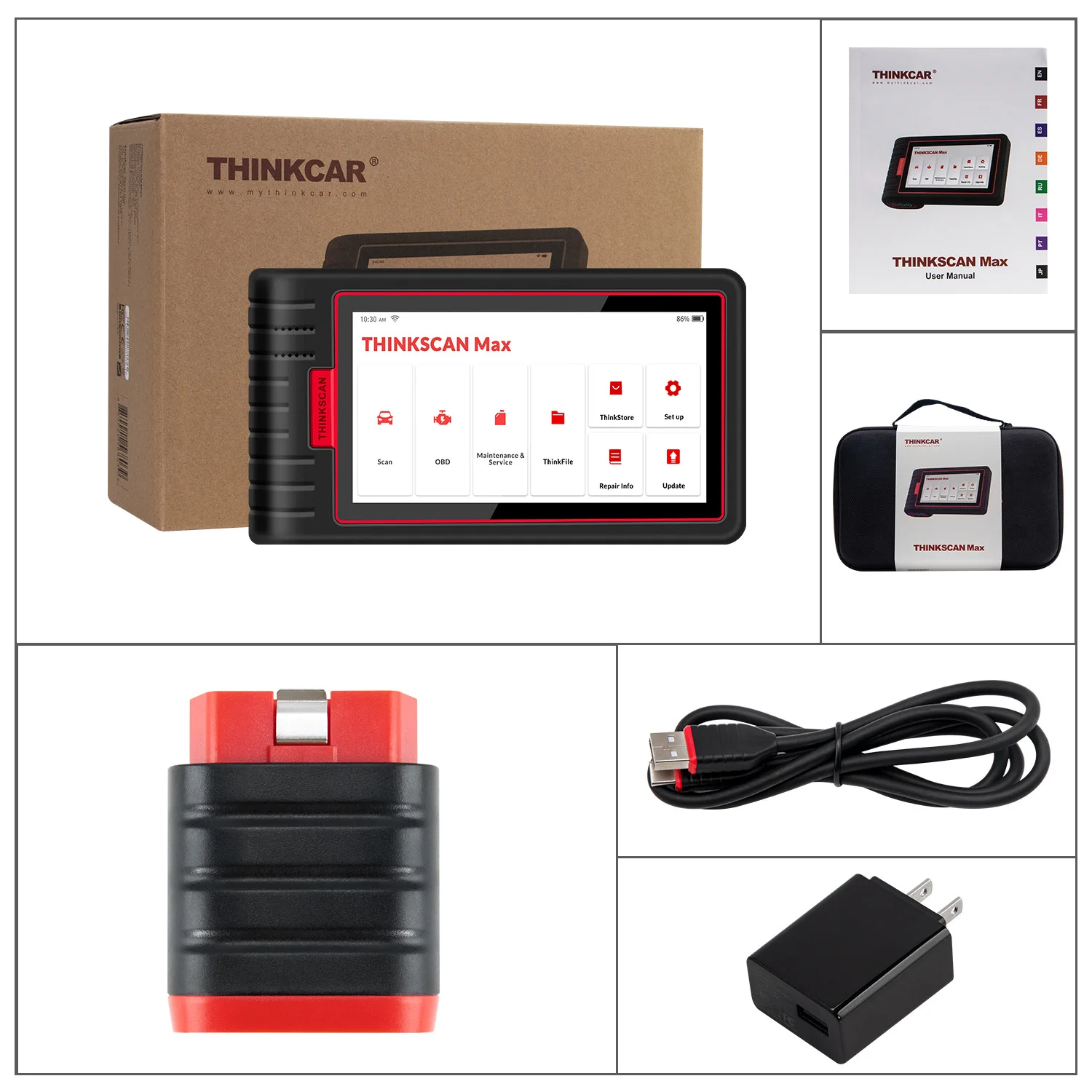 2023 Thinkcar Thinkscan Thinktool Max Obd2所有系统ecu编码汽车obd扫描仪诊断thinkcar ...
