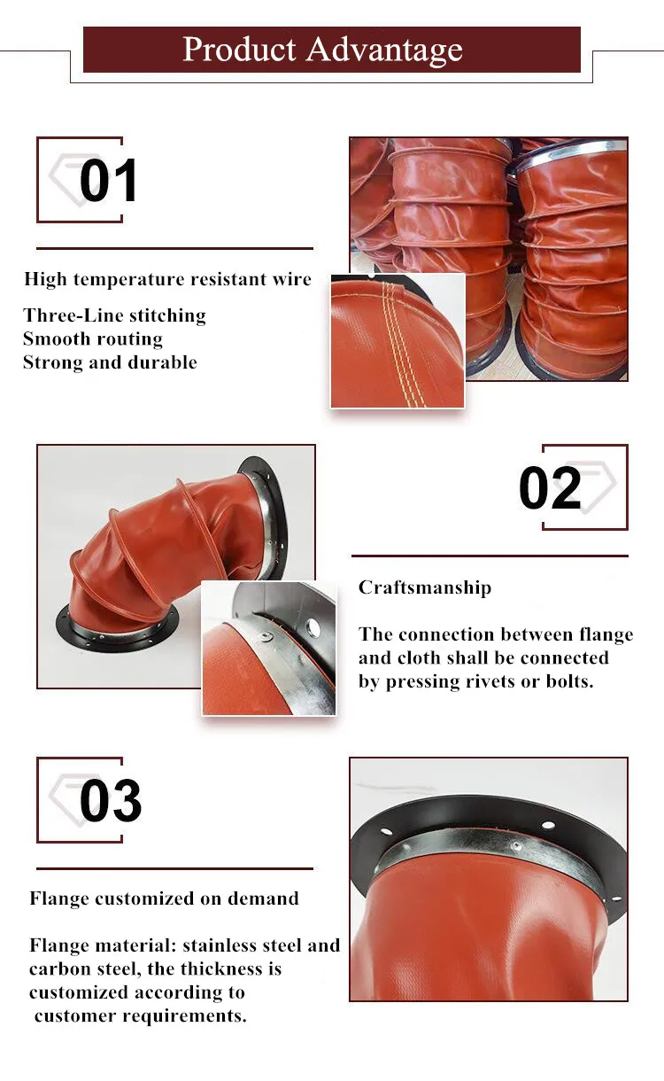 Air Compensator Nonmetal Expansion Joint Ducting Fabric Bellow