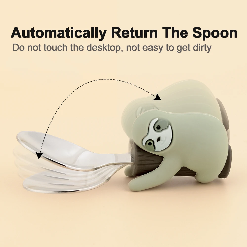 Factory Direct Baby Silicone Spoon And Fork Set Cute Animal Shape ...