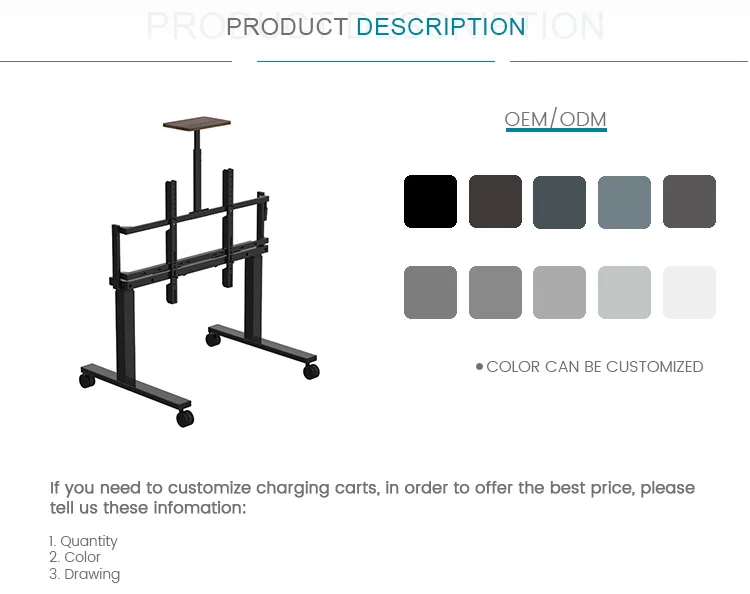 Height Adjustable Tv Lifting Rack With Movable Base Tv Stand Lift For ...