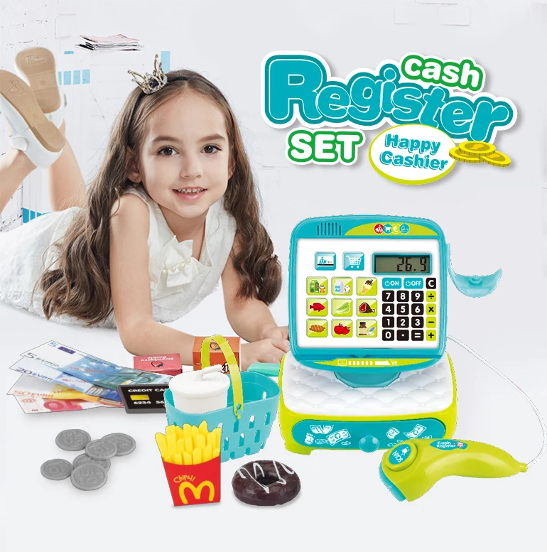 High Quality Children Pretend Preschool Paly Set Electronic Kids Cash ...