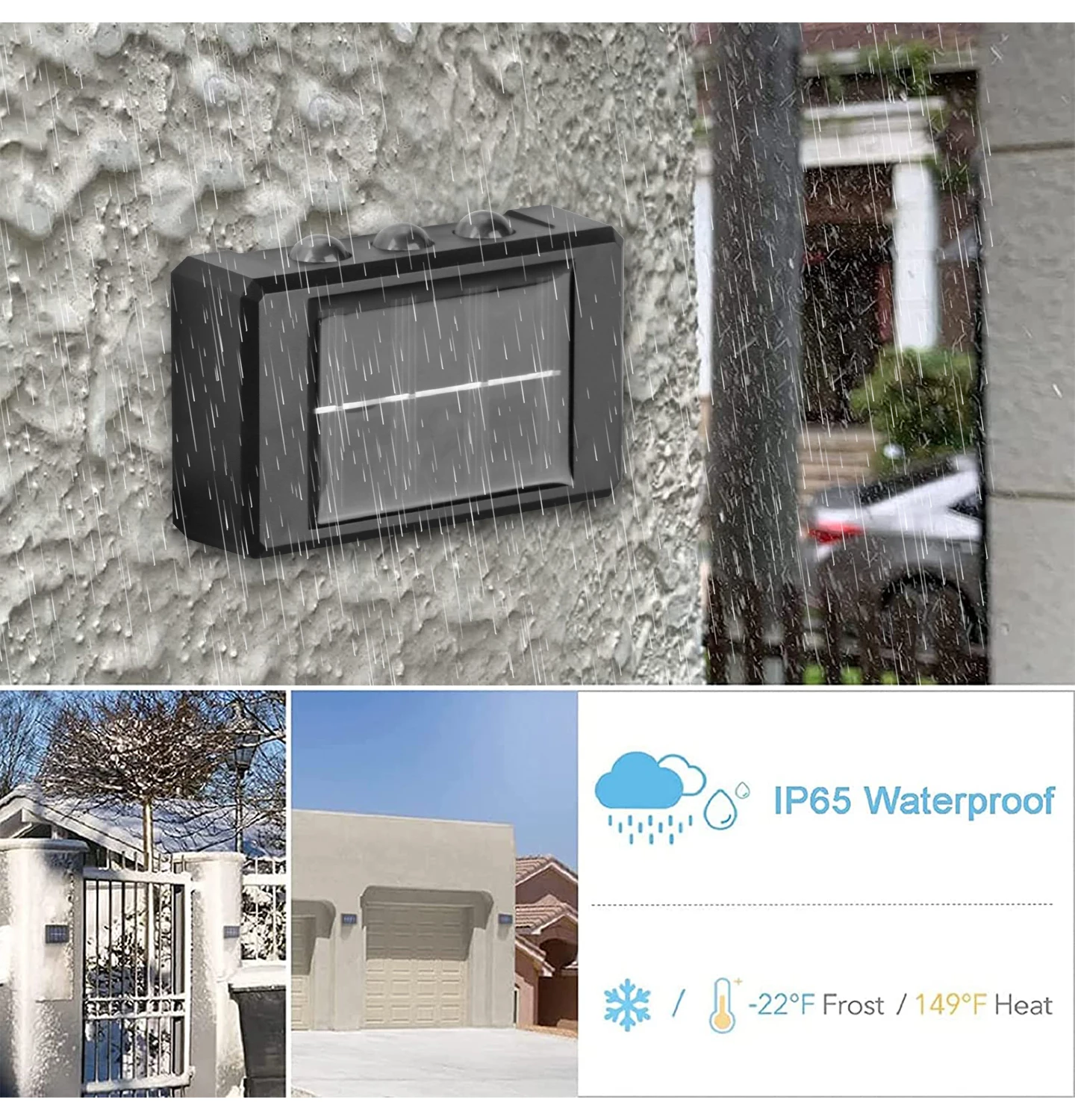 Orlite Solar Outdoor Lights Ip65 Waterproof 6 Led Up And Down Wall Lamp ...