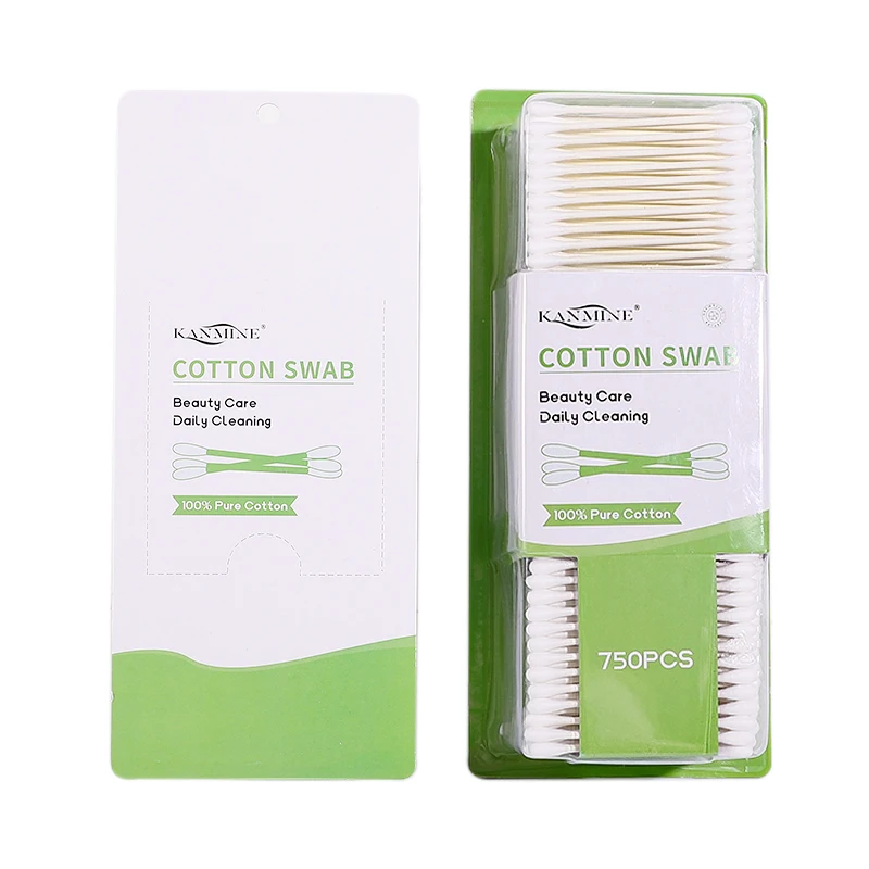 Custom Makeup Remover Ear Cleaning 750pcs Paper Sticks Cotton Swab With ...