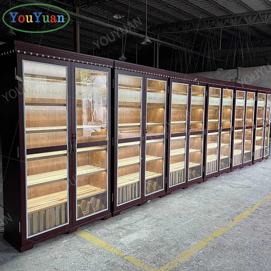 Smoke Cigar Shop Interior Cigar Display Cabinet Cigarette Shop Fitting ...