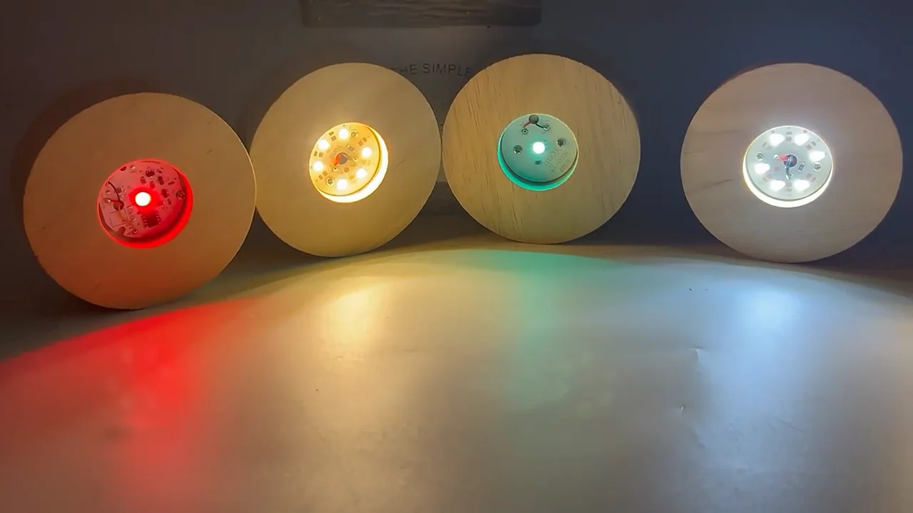 Black Walnut Luminous Base Charging Touch Sensor Led Solid Wood Night ...