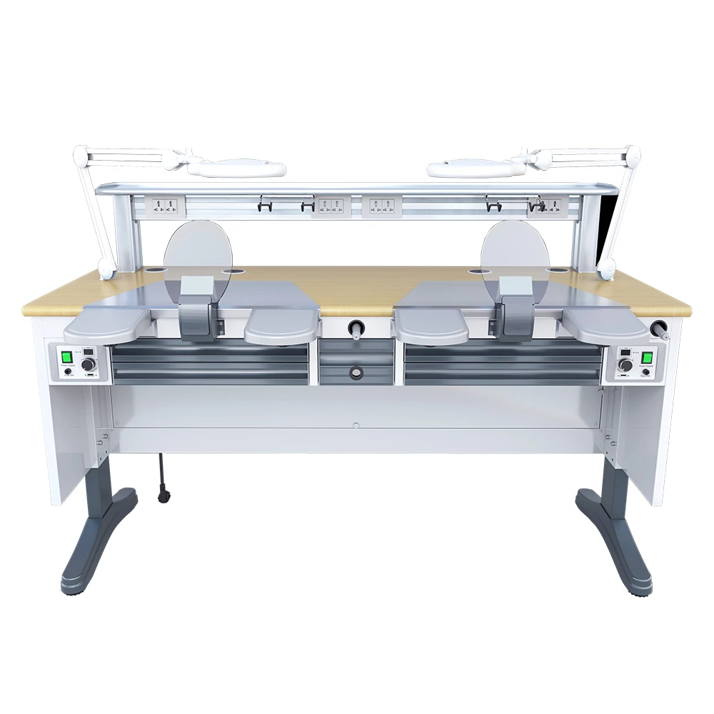 Single Or Double Dental Lab Equipment Work Station Desk Stainless Steel ...